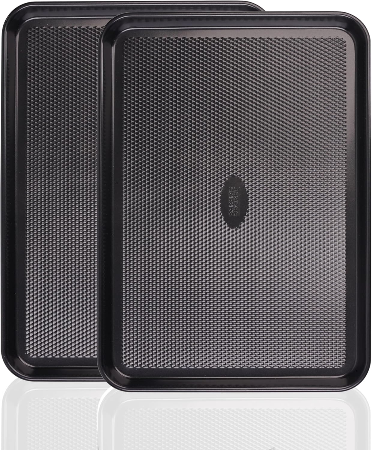 Baker's Secret Set of 3 Cookie Sheet Diamond Texture