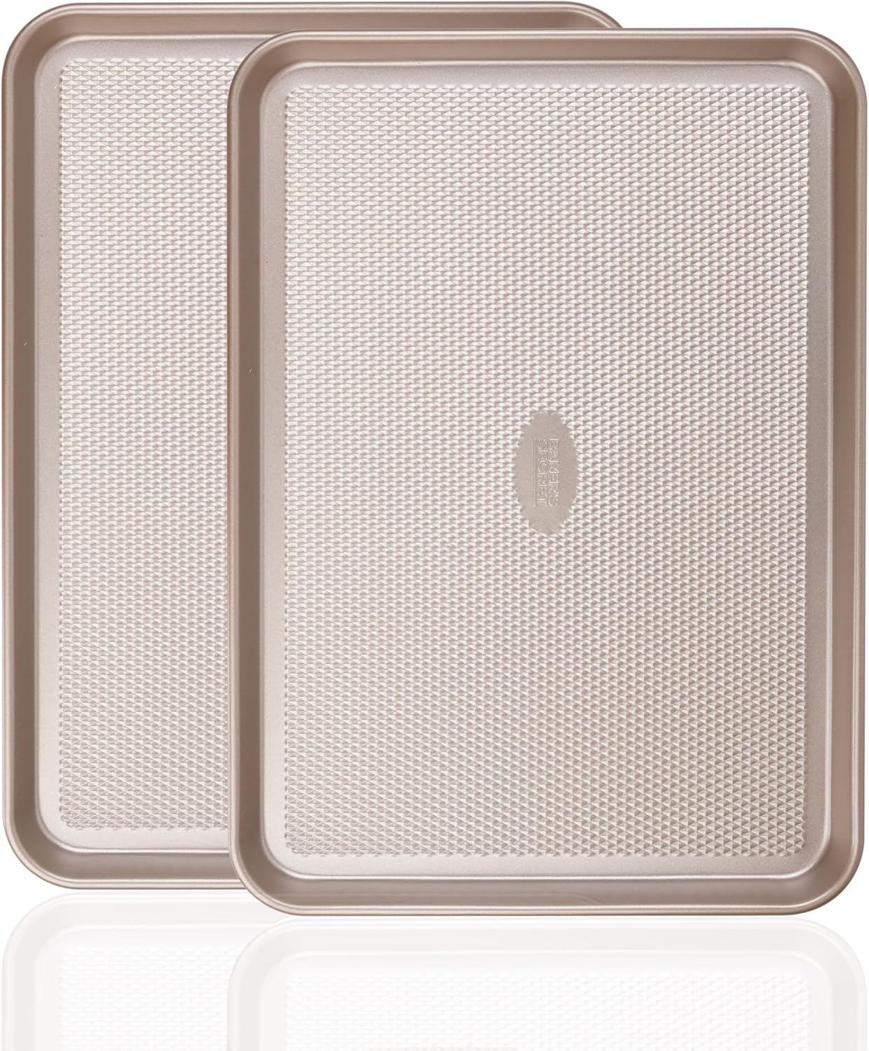 Baker's Secret Set of 3 Cookie Sheet Diamond Texture