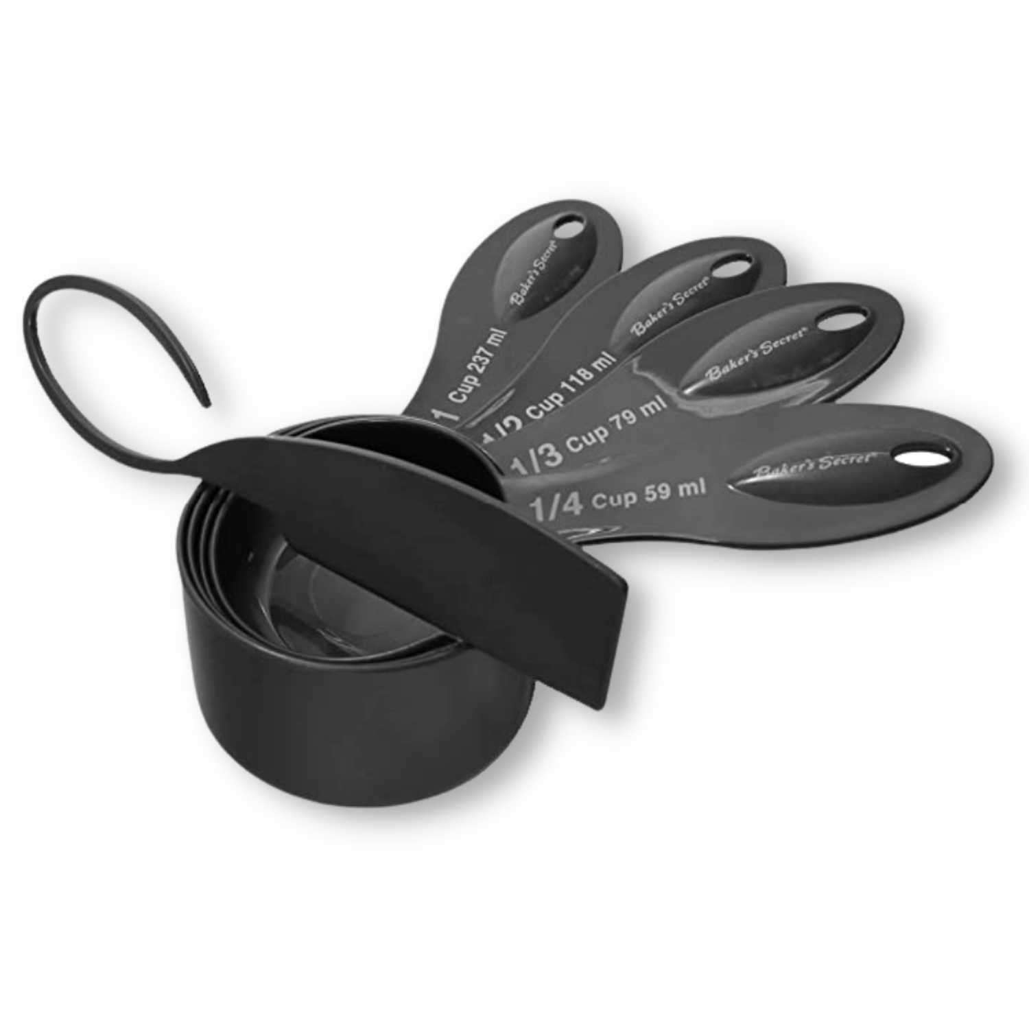 Baker's Secret 4pcs Measuring Cup with Scraper - Kitchen Tools