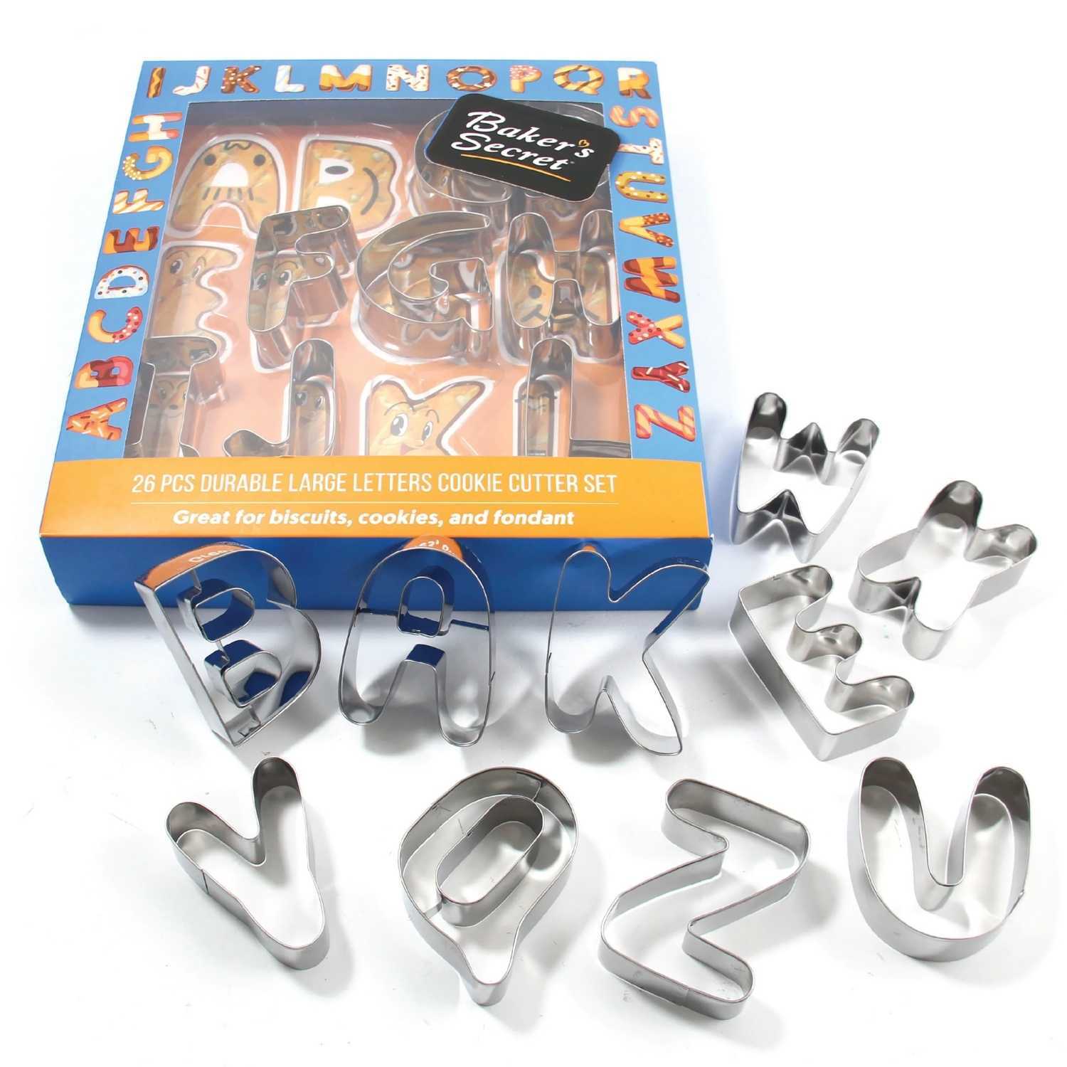 Baker's Secret Cookie Cutters Alphabet Set - Kitchen Tools